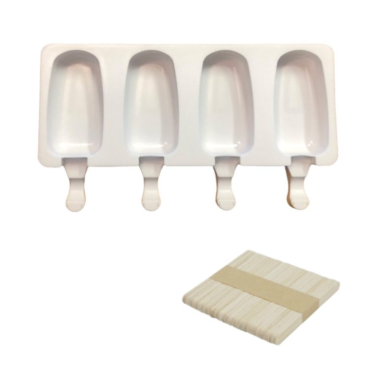 MOLDE PALETA LISA DE SILICONA + 50 PALITOS DE MADERA – Amandie Shop